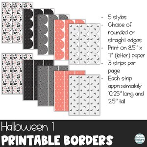 Printable Bulletin Board Borders, Halloween Classroom Decor, Halloween ...
