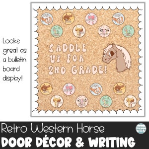 Retro Western Bulletin Board Kit, Western Theme Classroom Decor, Back ...