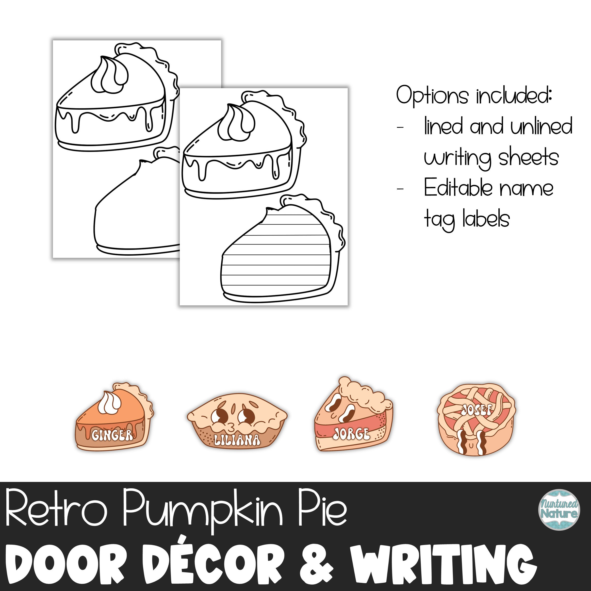 Thanksgiving Classroom Door Decoration, Pumpkin Pie Bulletin Board ...