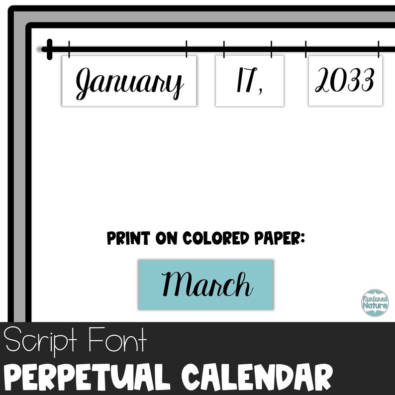 2025 Flip Calendar Classroom, 2025 Printable Calendar Display ...
