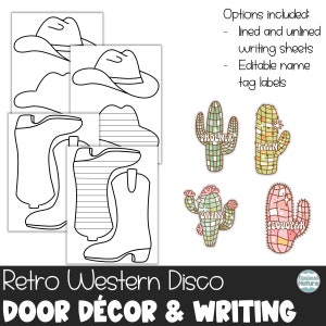 Retro Western Bulletin Board Kit, Disco Rodeo, Western Theme Classroom ...