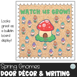 Spring Classroom Door Decor, Gnomes for Spring, Bulletin Board Kit ...