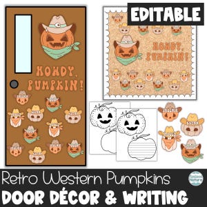 Western Halloween Decor, Retro Halloween Bulletin Board Kit, Western ...
