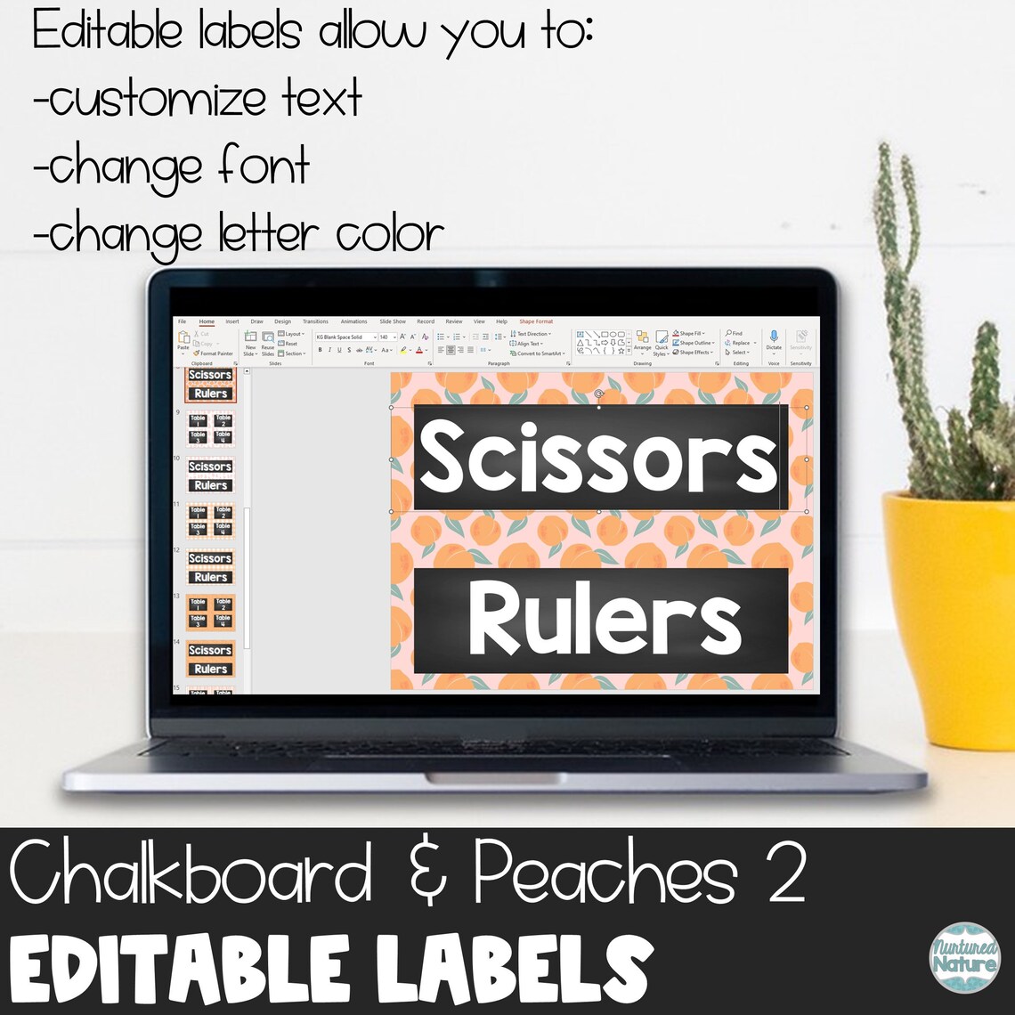 Classroom Labels Editable, Peaches Printable, Farmhouse Classroom Theme ...