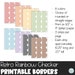 Printable Bulletin Board Border, Retro Classroom Decor Bundle, Rainbow ...