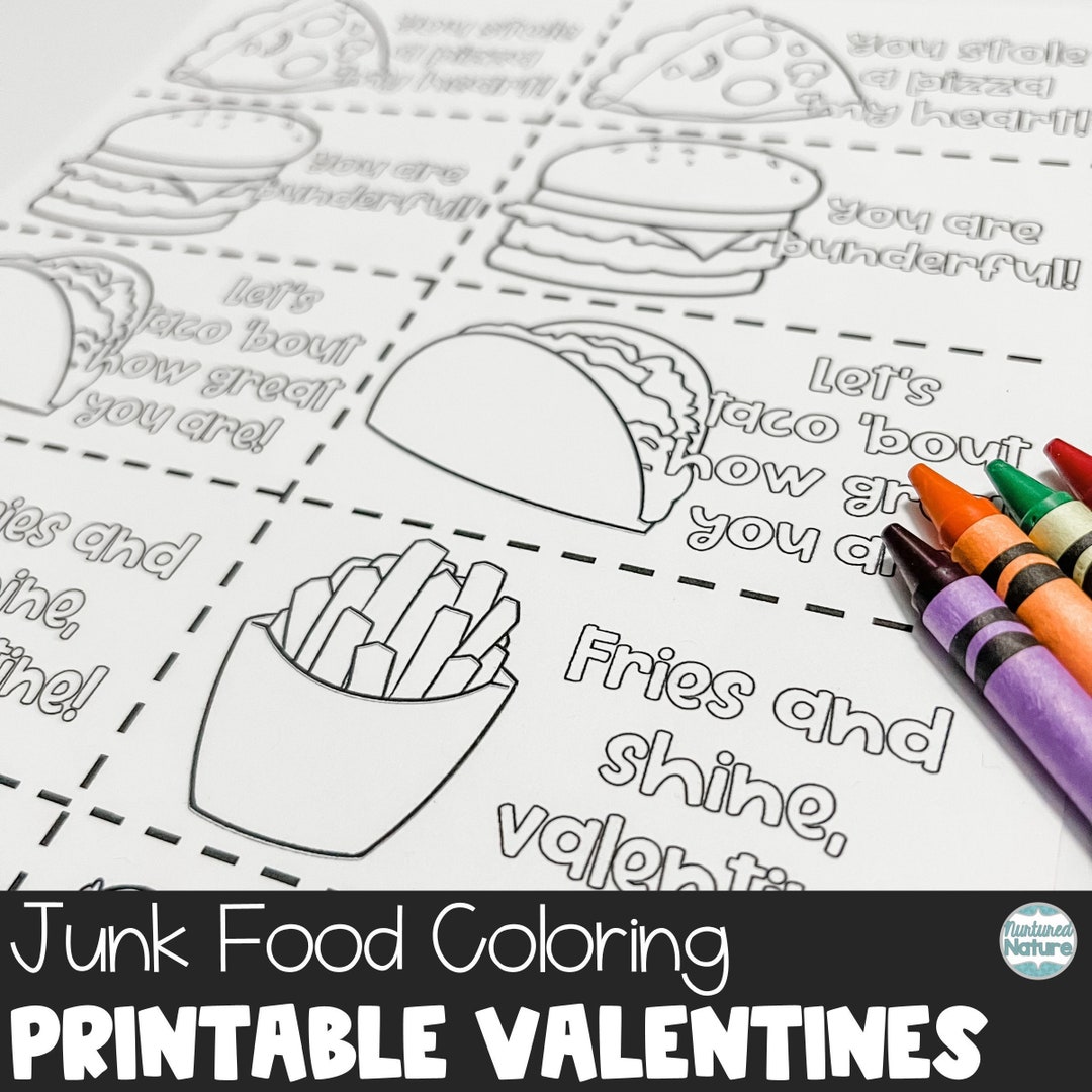 Printable Coloring Valentines Cards for Kids, Colorable Cards, Fast ...