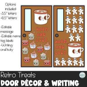 Christmas Classroom Door Decoration, Holiday Bulletin Board, Retro ...