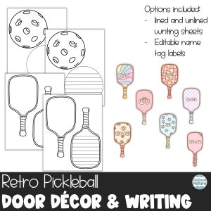 Retro Pickleball Bulletin Board Kit, Pickle Character, Pickleball Theme ...