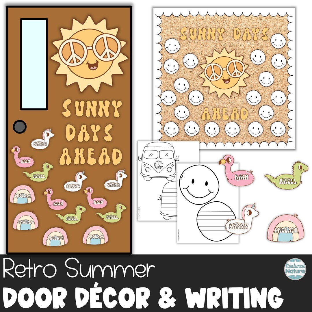 Summer Classroom Door Decor, End of the Year Bulletin Board Kit ...