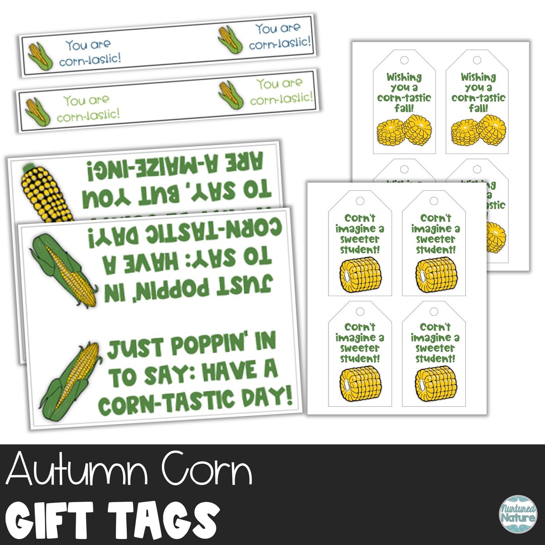 Fall Gift Tags for Teachers, Printable Treat Tag, Fall Party Favors for ...