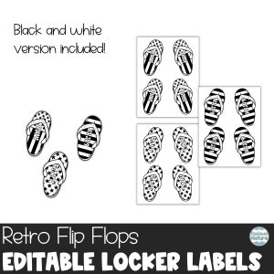 Editable Name Tags for School, Retro Classroom Decor, Cubby Tags, Flip ...