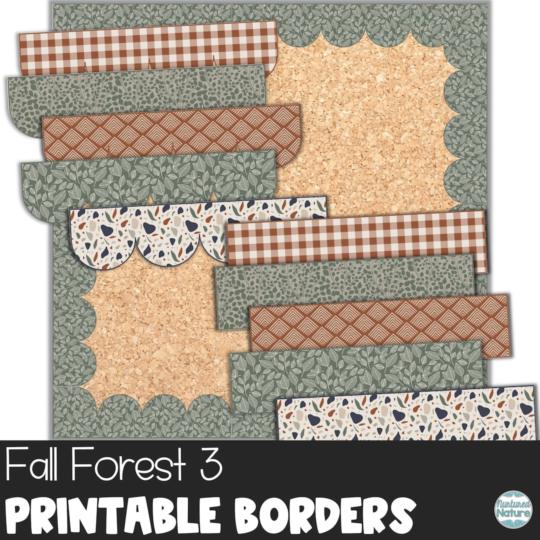Printable Bulletin Board Borders, Fall Classroom Decor, Thanksgiving ...