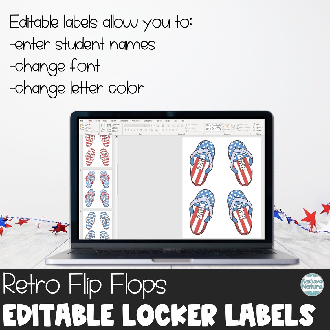Editable Name Tags for School, Retro Classroom Decor, Cubby Tags, Flip ...