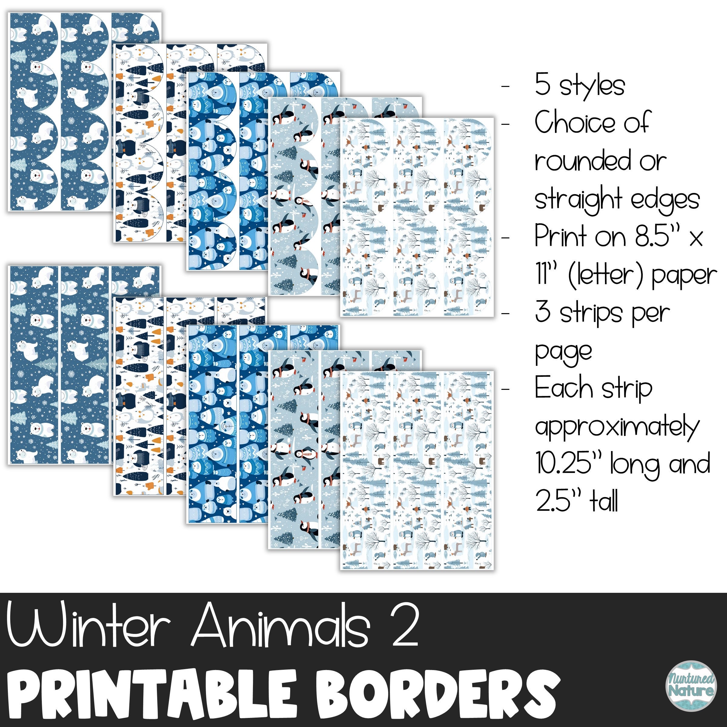 Winter Bulletin Board Border, Arctic Animals, January Bulletin Board ...