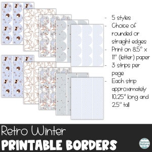 Retro Winter Bulletin Board Border, January Classroom Decor, Polar Bear ...