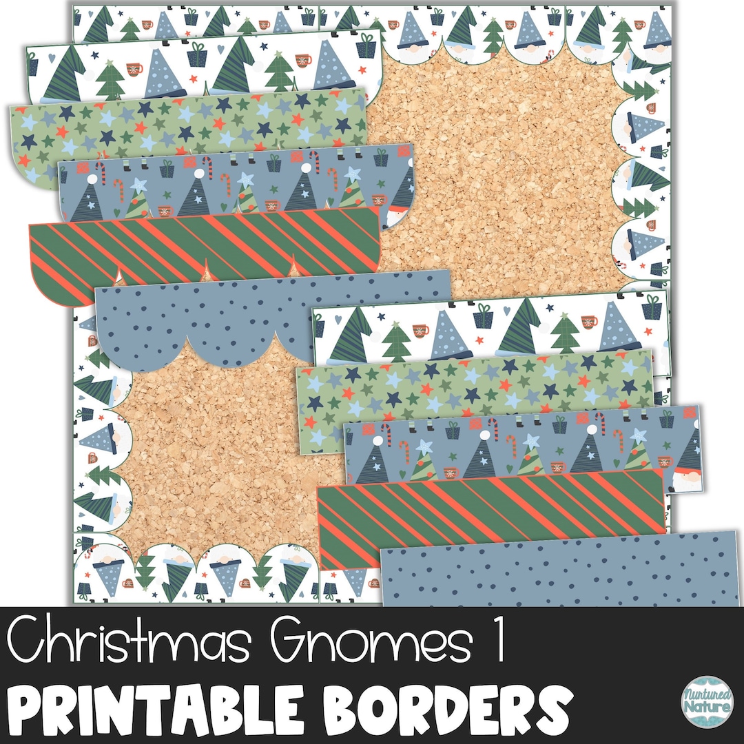Christmas Bulletin Board Border, Santa Printable, December Bulletin ...