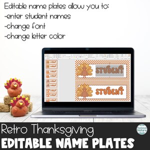 Classroom Name Tags, Fall Classroom Decor, Thanksgiving Decorations ...