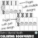 Retro Mental Health Bookmark, Coloring Bookmarks, Feelings Printable ...