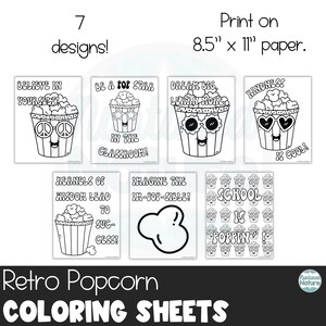 Back to School Coloring Pages for Kids, Groovy Retro Classroom Theme ...