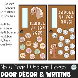 Retro Western Bulletin Board Kit, New Year Door Decorations, 2025 ...