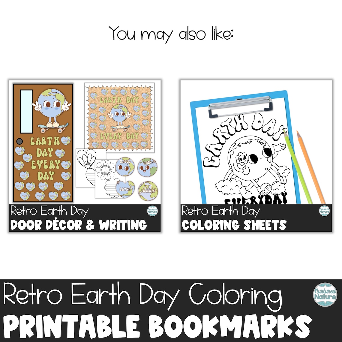 Earth Day Coloring Page Bookmarks for Kids Printable - Etsy
