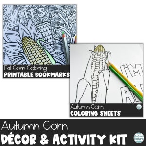 Fall Bundle Printable, Corn Print, Fall Classroom Decor, Bulletin Board ...