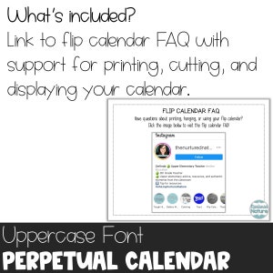 2024 Flip Calendar Classroom, 2024 Printable Calendar Display, 2024 ...