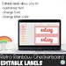 Classroom Labels Editable, Retro Classroom Decor, Rainbow Classroom ...