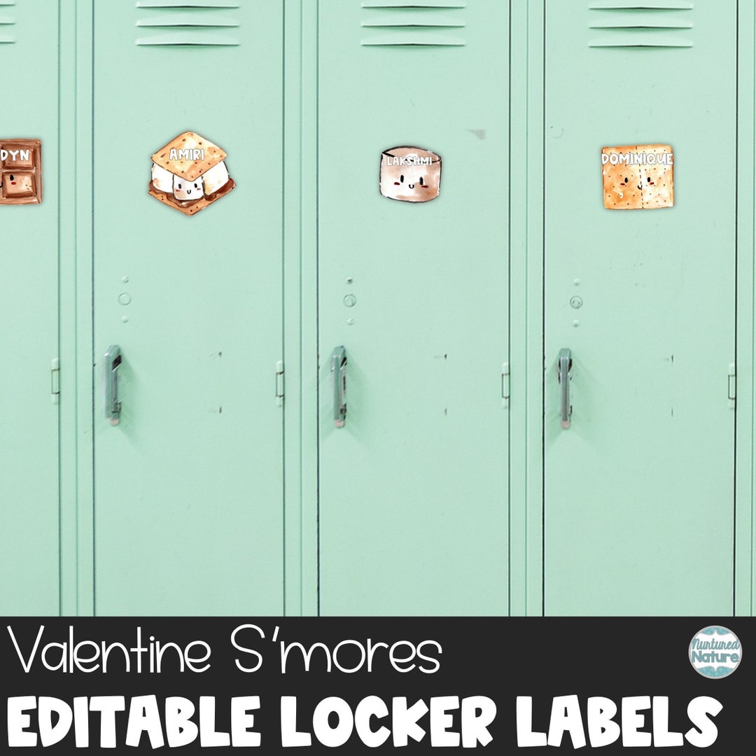Cubby Labels, S’mores Party Decorations, Locker Label Set, S’mores ...