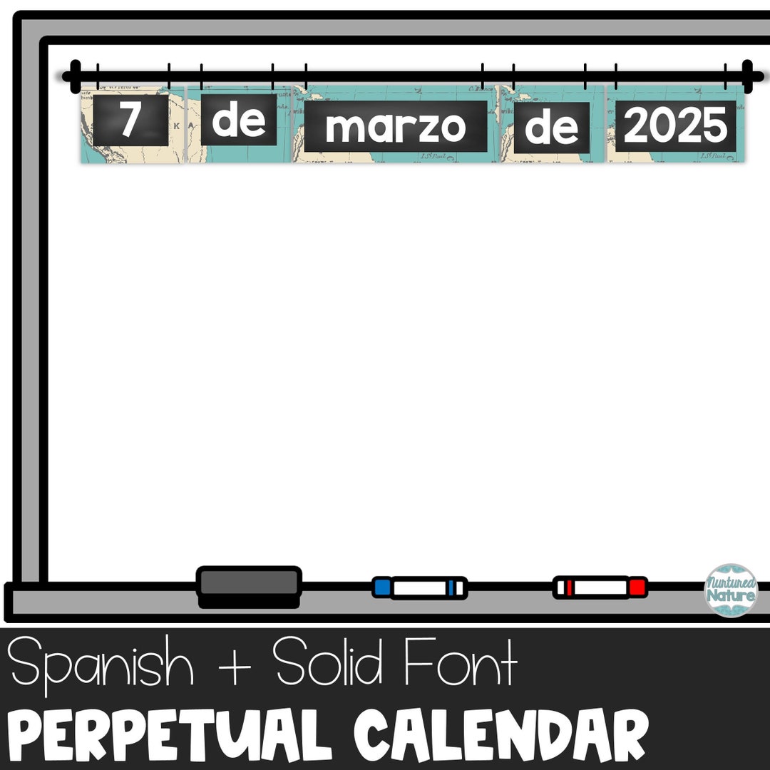 2025 Spanish Calendar, Spanish Classroom Calendar, Spanish Classroom ...