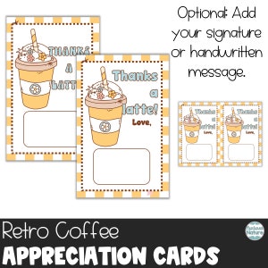 Teacher Appreciation Gift Card Holder Printable, Retro Coffee Lover ...