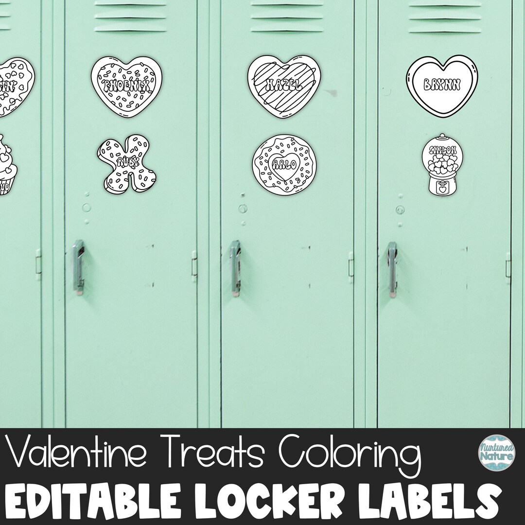 Editable Name Tags for School, Retro Valentine Download, Heart Cookies ...