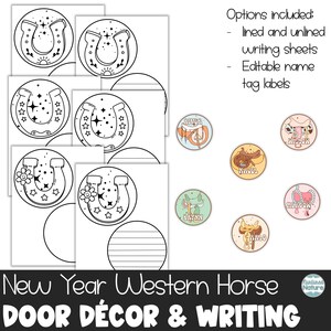 Retro Western Bulletin Board Kit, New Year Door Decorations, 2025 ...
