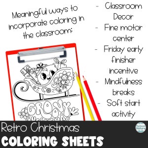Christmas Coloring Pages for Kids, Retro Coloring Pages Printable ...