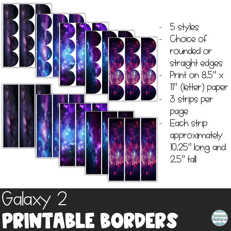 Printable Bulletin Board Border, Galaxy Theme Classroom, Bulletin Board ...