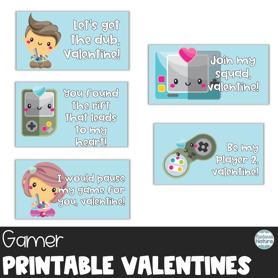 Gamer Valentines Printables, Printable Valentine Cards for Boys ...