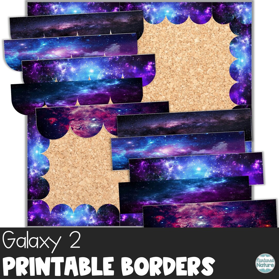 Printable Bulletin Board Border, Galaxy Theme Classroom, Bulletin Board ...