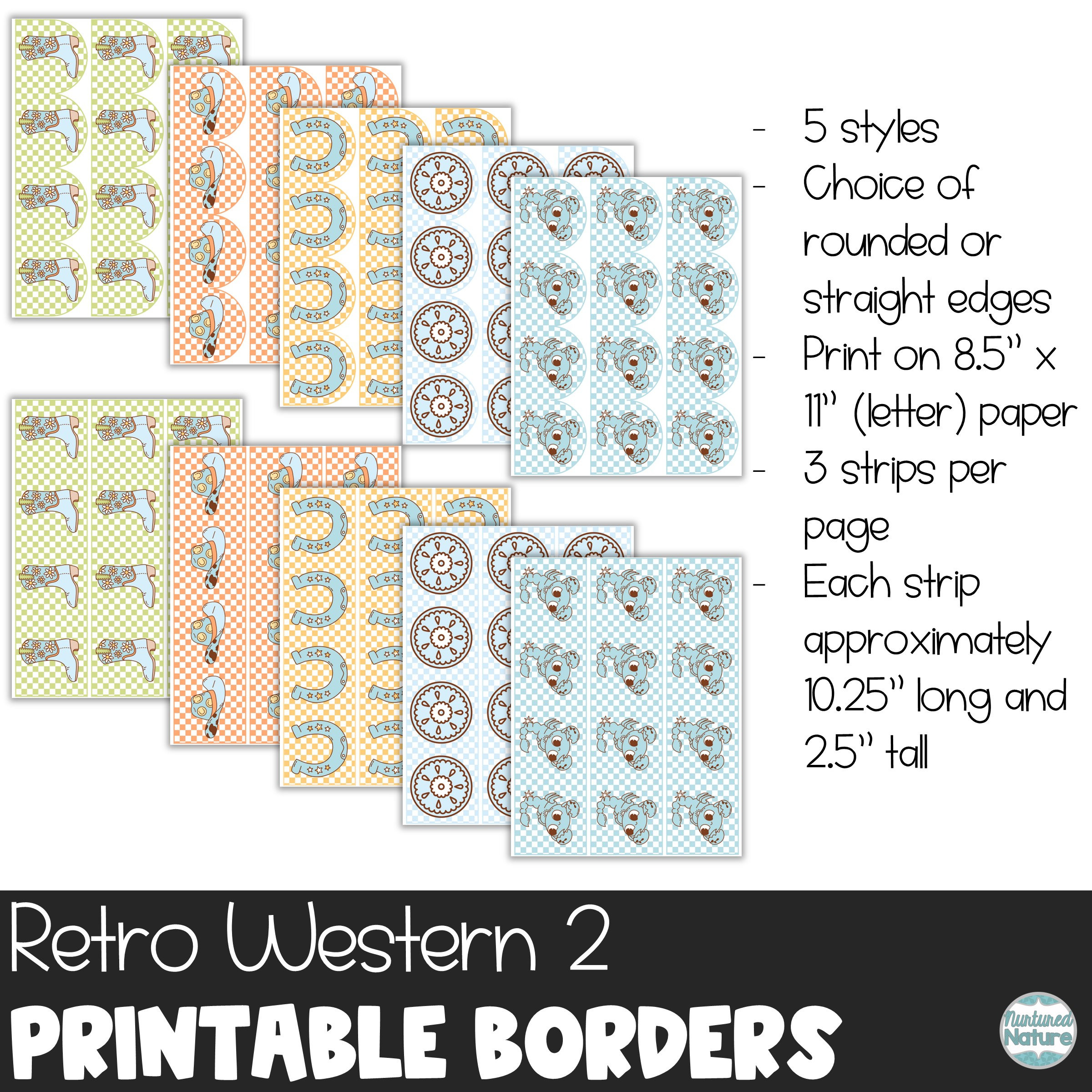 Retro Western Bulletin Board Border, Back to School Classroom Decor ...