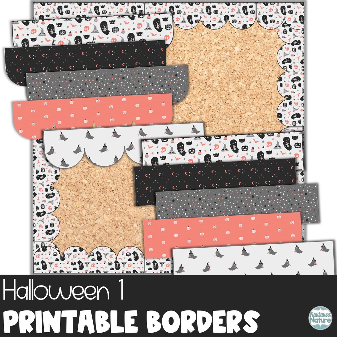 Printable Bulletin Board Borders, Halloween Classroom Decor, Halloween ...