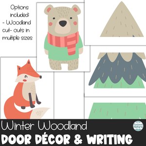 Woodland Animals, Winter Door Decorations Classroom, Bulletin Board Kit ...