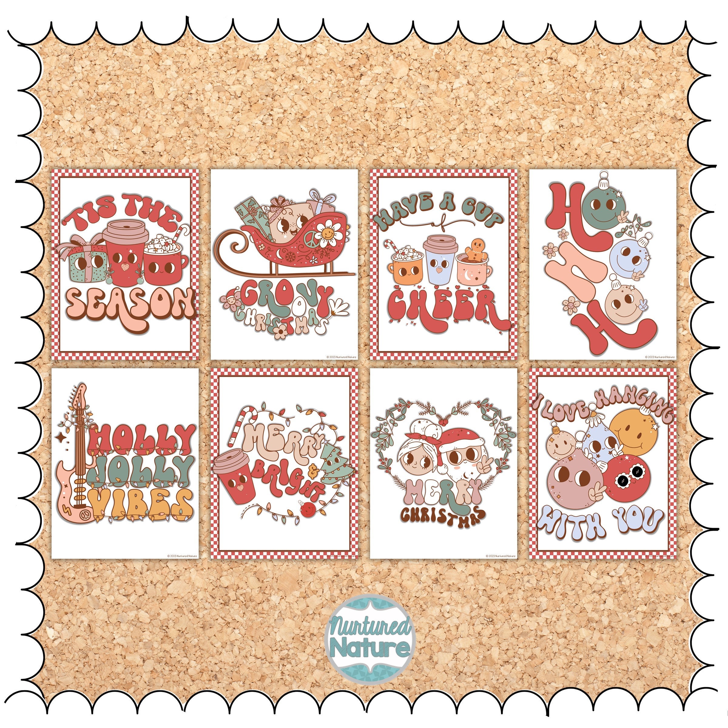 Christmas Bulletin Board Ideas, Winter Classroom Decor, Retro Christmas ...
