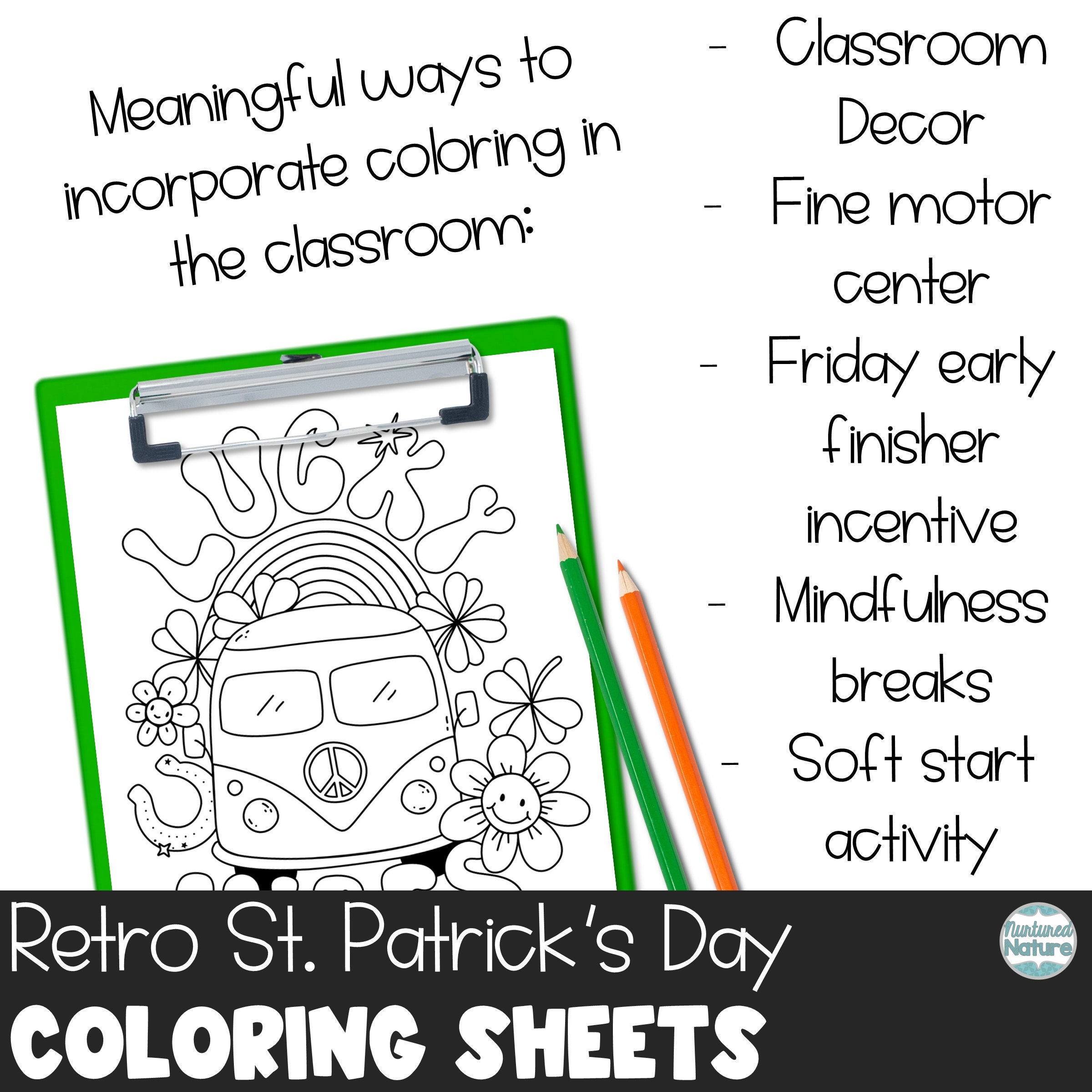 St. Patrick’s Day Activity Bundle, Coloring Pages for Kids Printable ...