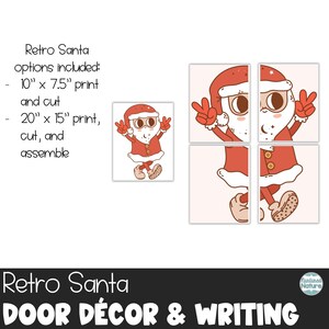 Christmas Classroom Door Decoration, Holiday Bulletin Board, Retro ...