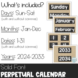 2024 Flip Calendar Classroom, 2024 Printable Calendar Display, Editable ...