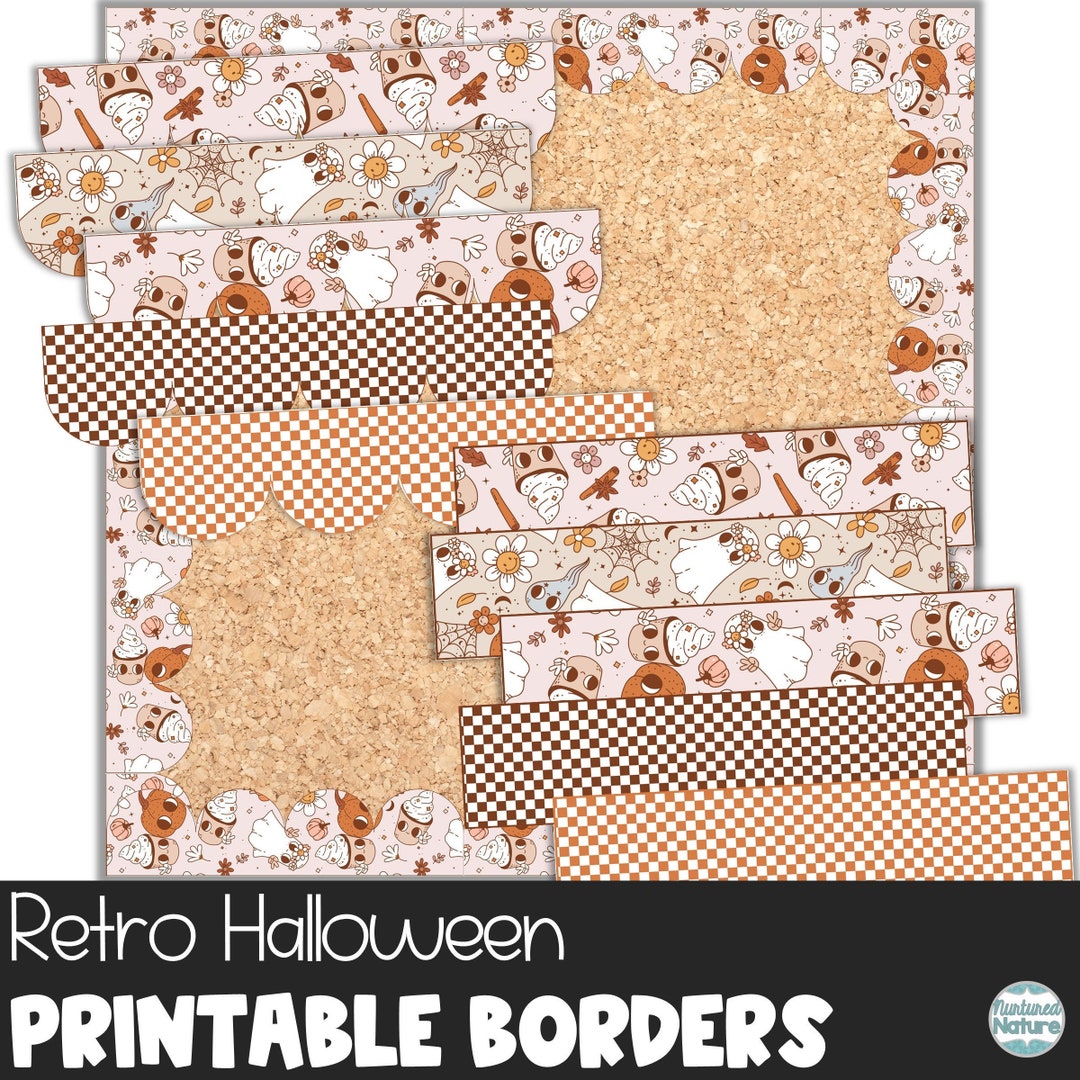 Retro Bulletin Border, Fall Classroom Decor, Halloween Bulletin Boards ...