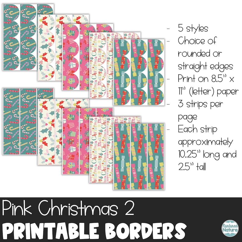 Christmas Bulletin Board Border, Candycore Printable, December Bulletin ...