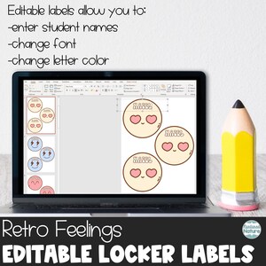Retro Classroom Decor, Cubby Tags, Editable Name Tags for Kids ...