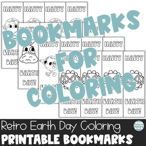Earth Day Coloring Page Bookmarks for Kids, Printable Bookmarks for ...