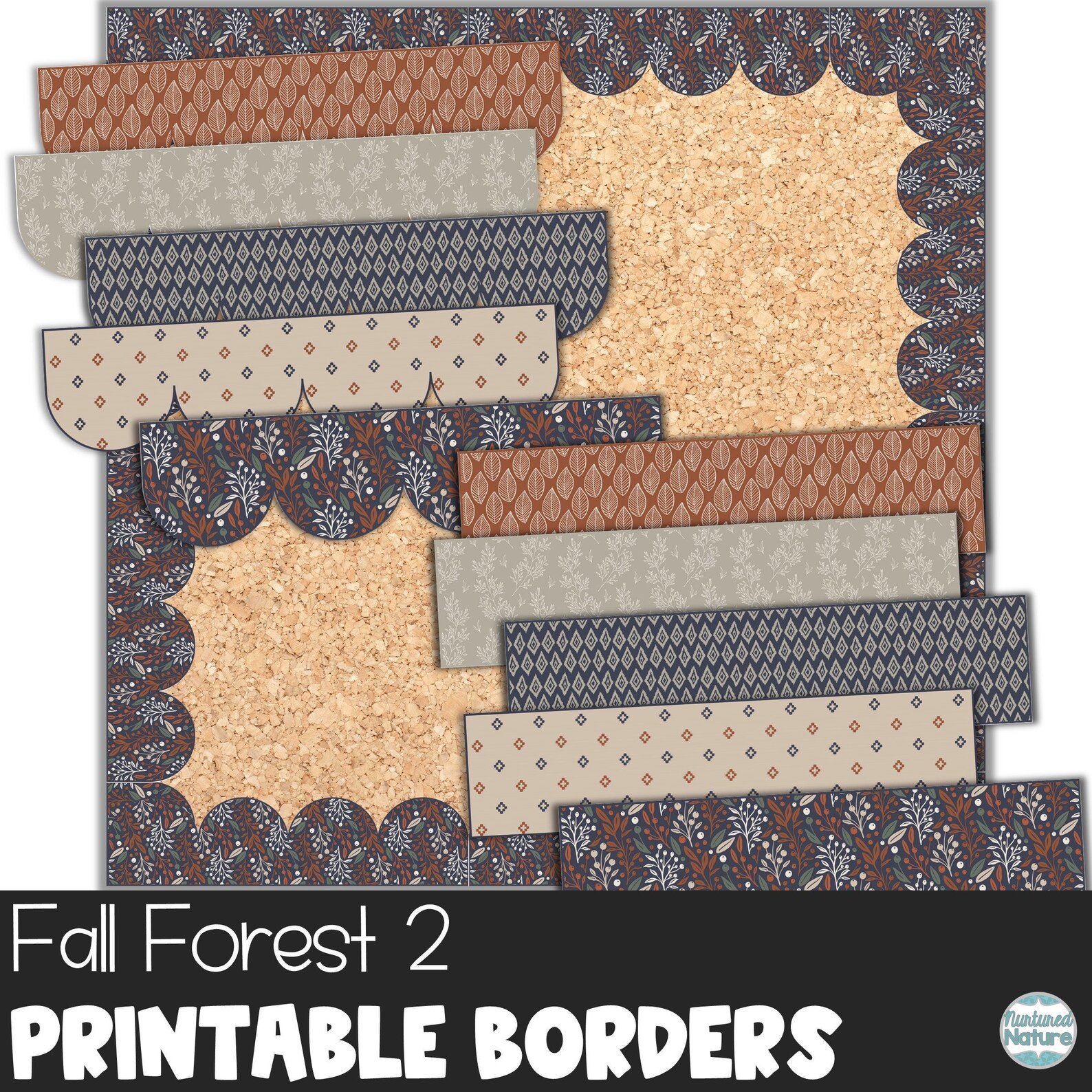 Printable Bulletin Board Borders, Fall Classroom Decor, Thanksgiving ...