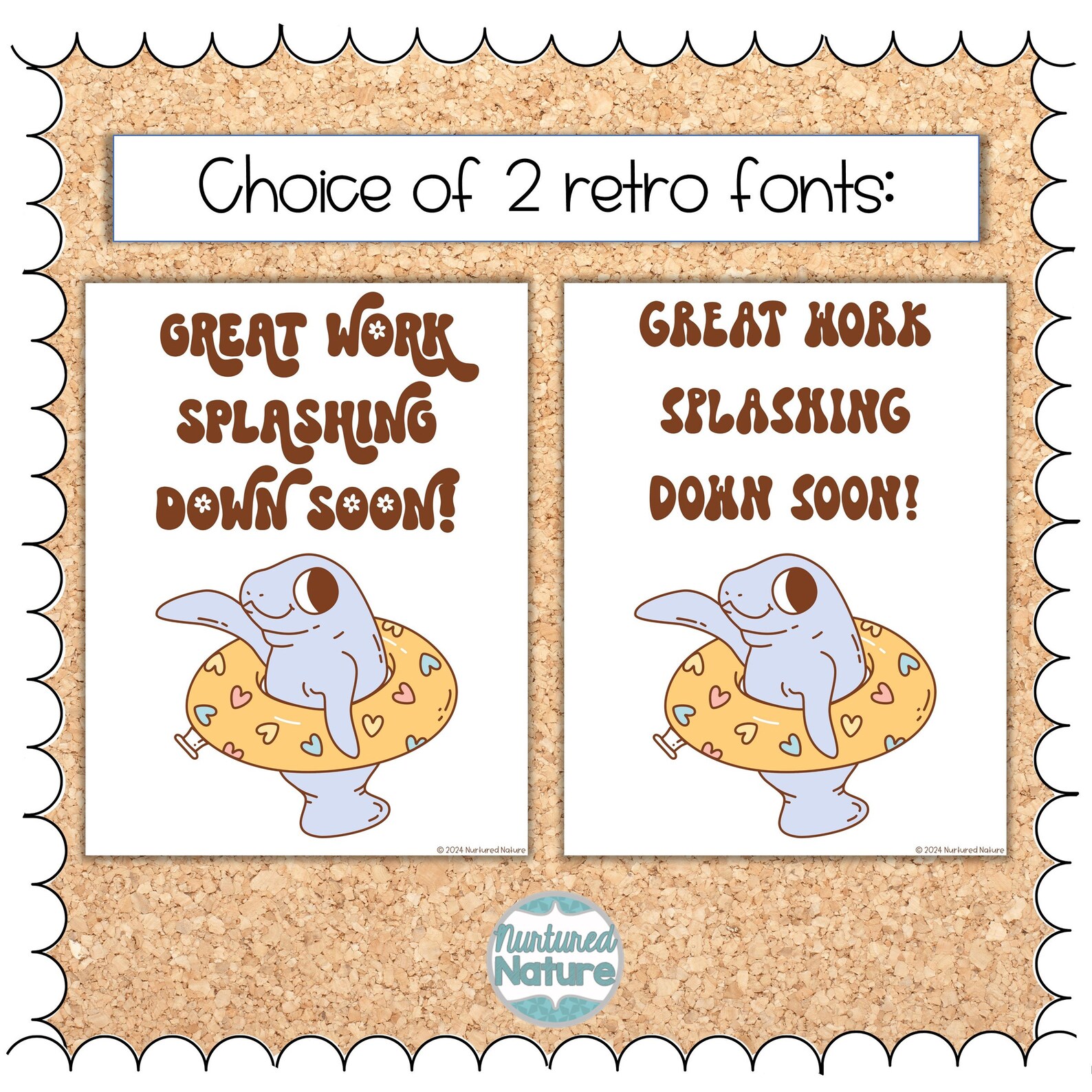 Work Coming Soon Posters, Ocean Animals, Retro Back to School Bulletin ...